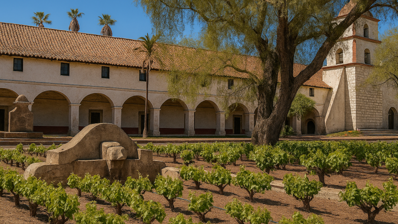 Vino y frontera en la California española