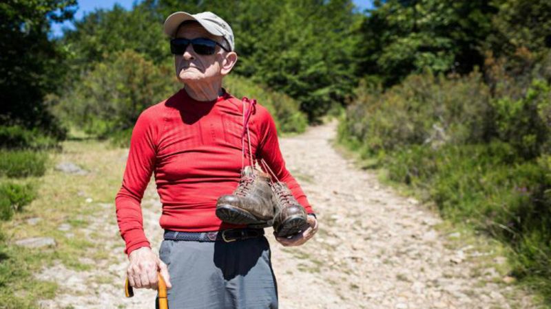 La última subida al Gorbea de José Mari de 84 años