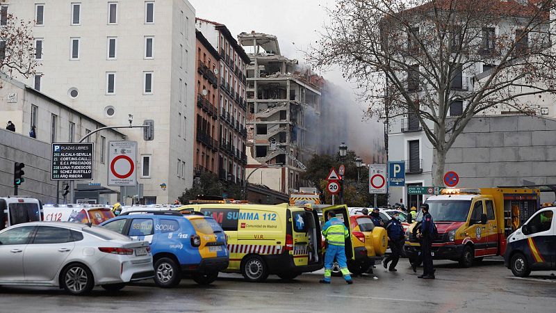Una explosión de gas en el centro de Madrid deja al menos tres muertos