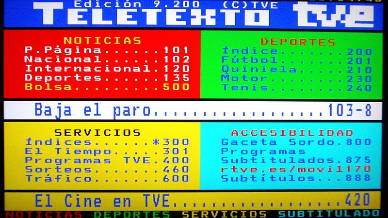 El teletexto de TVE sigue vivo