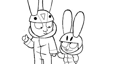 Colorea a Simón y Gaspard con sus trajes de nieve - Clan TV - RTVE.es