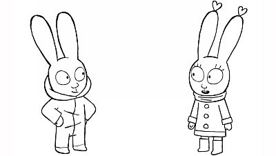 Colorea a Simón y Lou con sus trajes de nieve - Clan TV - RTVE.es