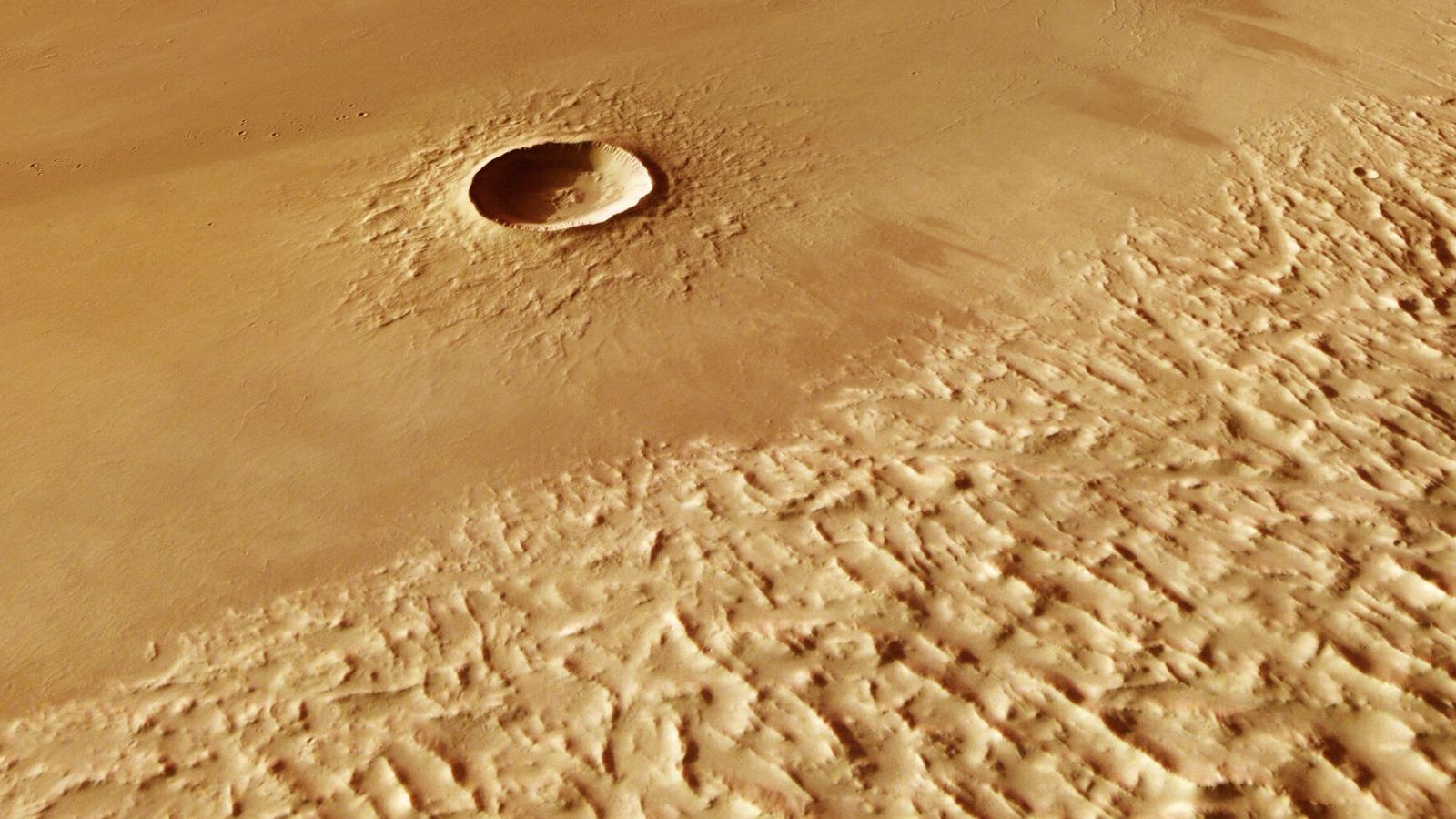 Marte: hallan profundas capas de hielo bajo el ecuador del planeta