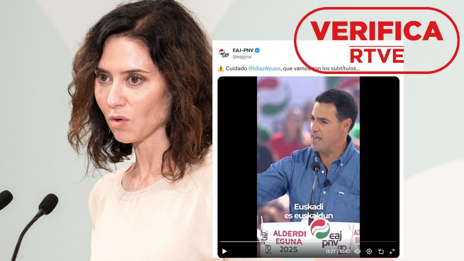 Imanol Pradales no dijo "Ayuso, entzun, pim, pam, pum"