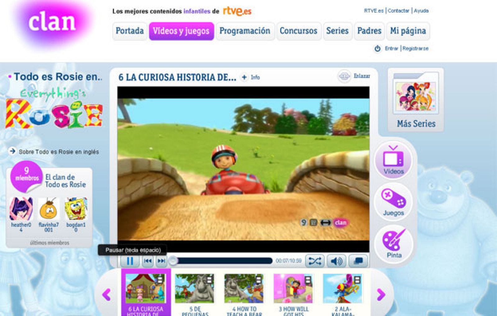 La web de Clan nominada como la mejor web para niños en España