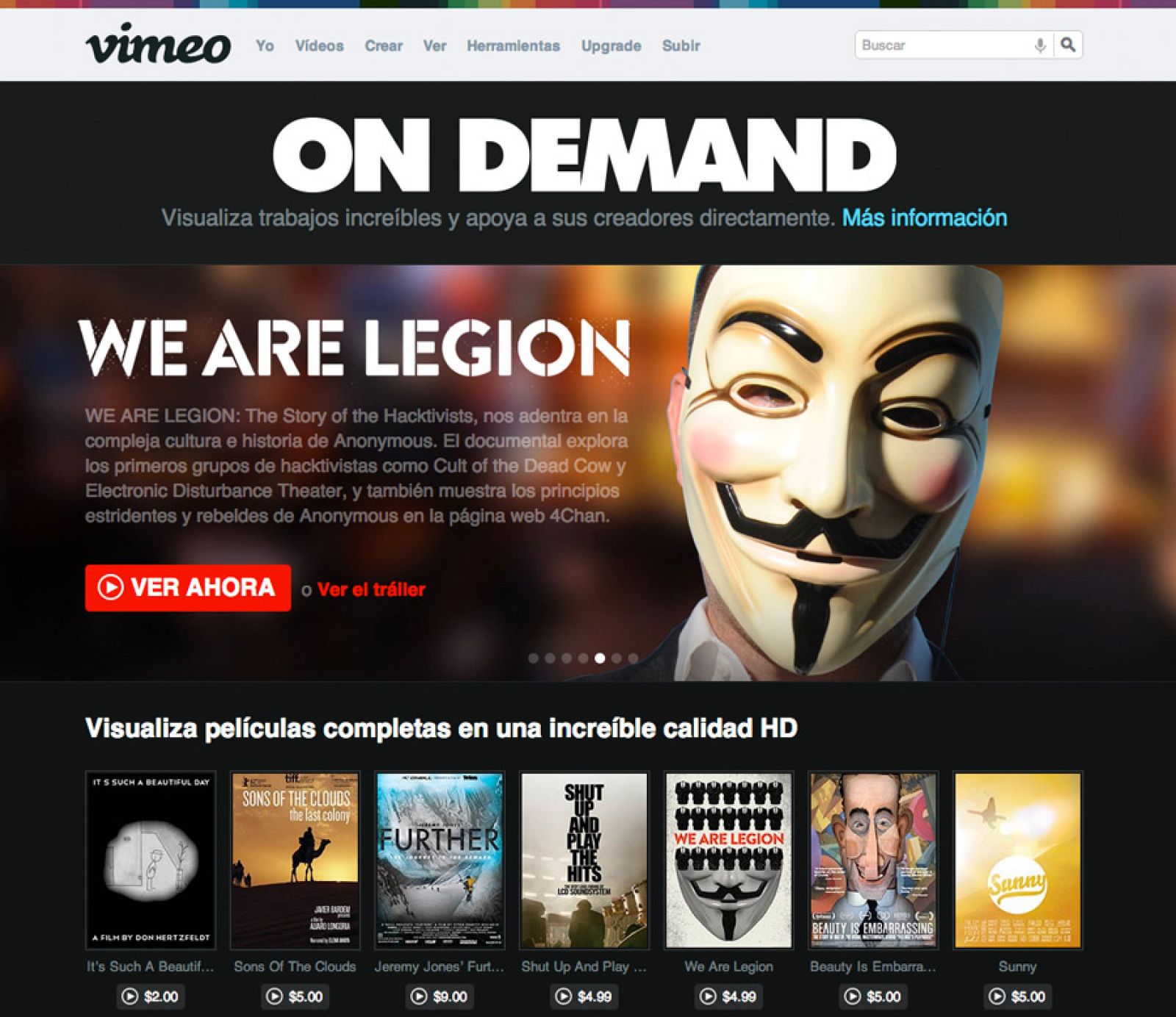 Vimeo abre su servicio de vídeos bajo demanda y ofrece un 90% de los ...