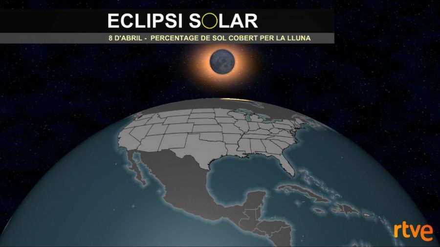 Un eclipsi solar total observable només a Amèrica del Nord, el més llarg dels últims 400 anys