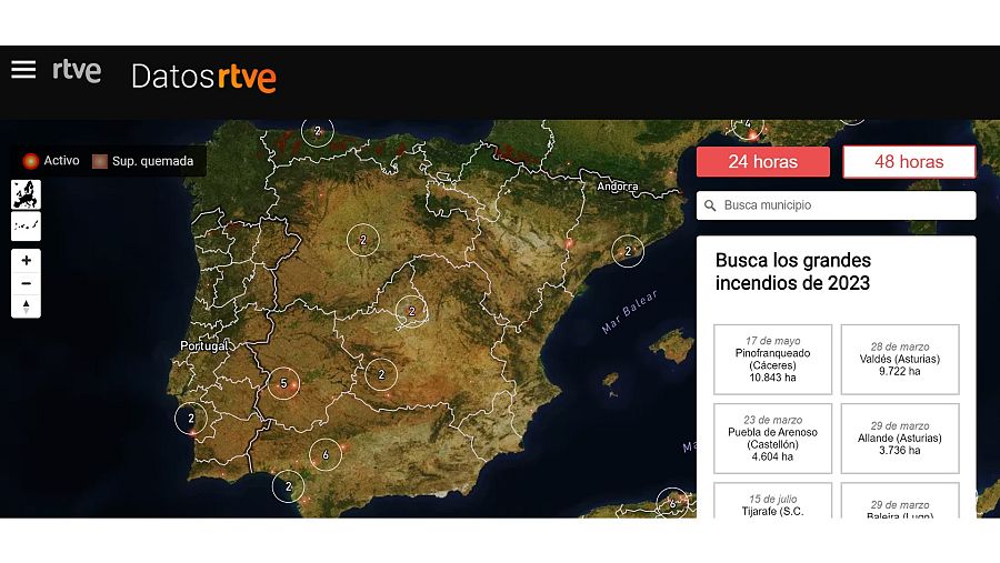 Mapas, cuentas y herramientas para seguir incendios forestales
