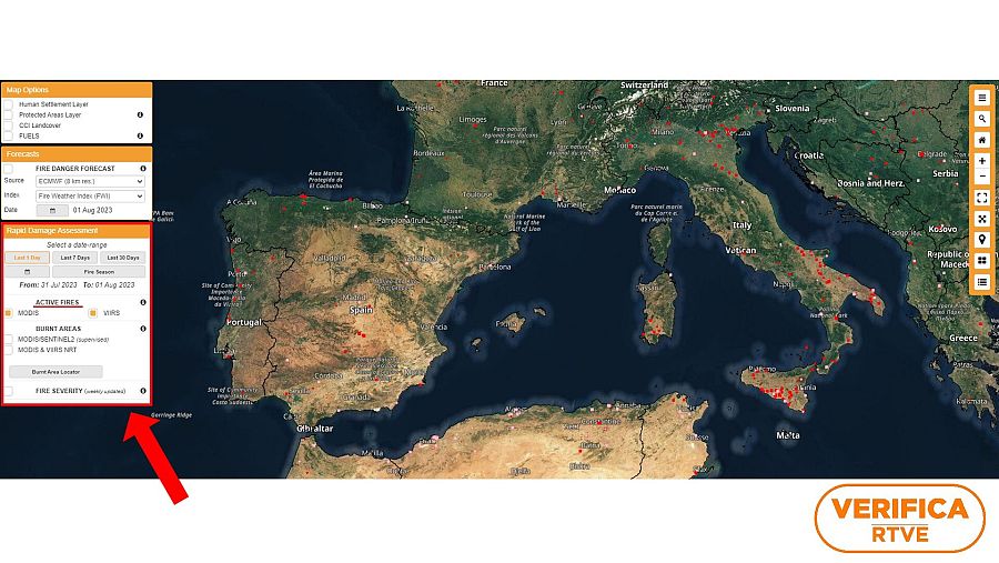 Mapas, cuentas y herramientas para seguir incendios forestales