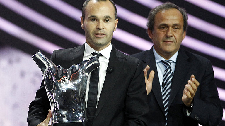 Champions | Premio UEFA | Iniesta, elegido mejor jugador de Europa ...