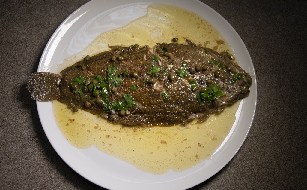 Receta de "lenguado en salsa Menier" de Dani García