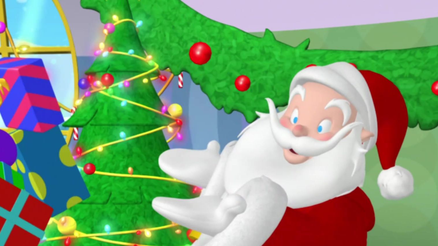 Mickey salva a Santa Claus en inglés