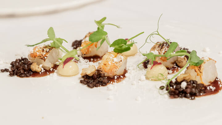 Receta de cigala con jugo de cap i pota 'Sabores del norte' de María Lo