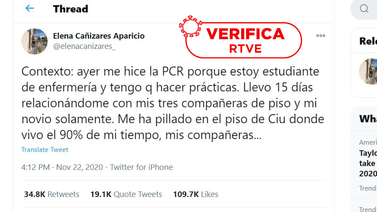 El hilo viral sobre la COVID-19 en piso compartido | RTVE.es