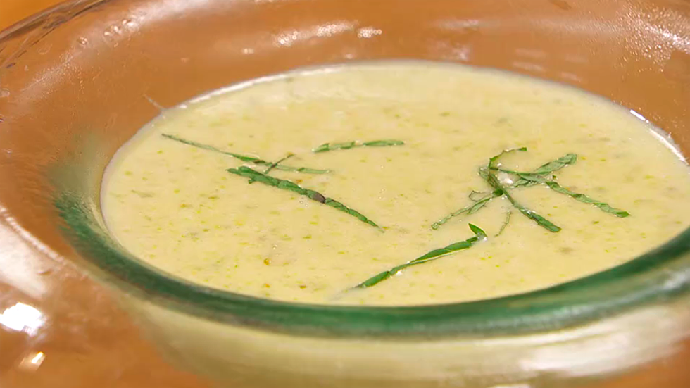 Receta de crema de plátano y pistacho
