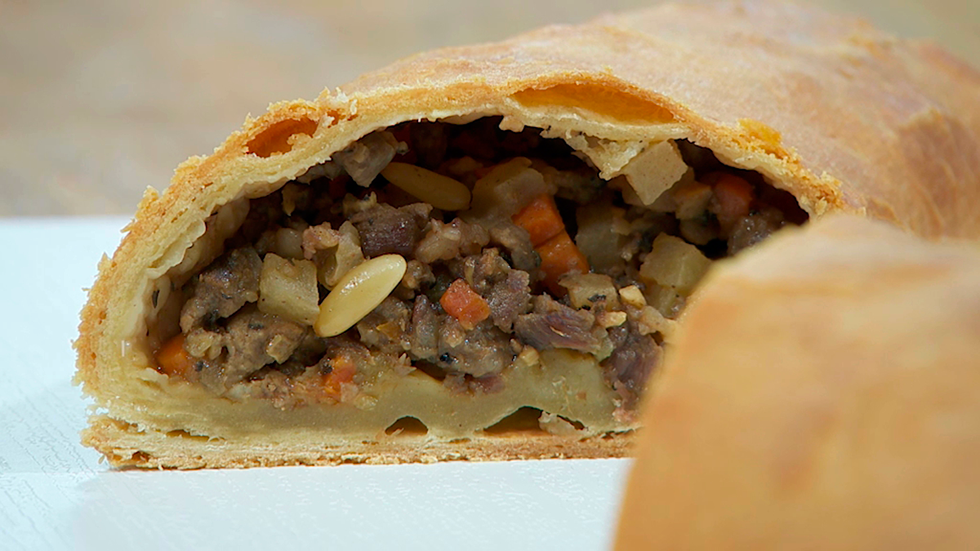 Receta de strudel de carne
