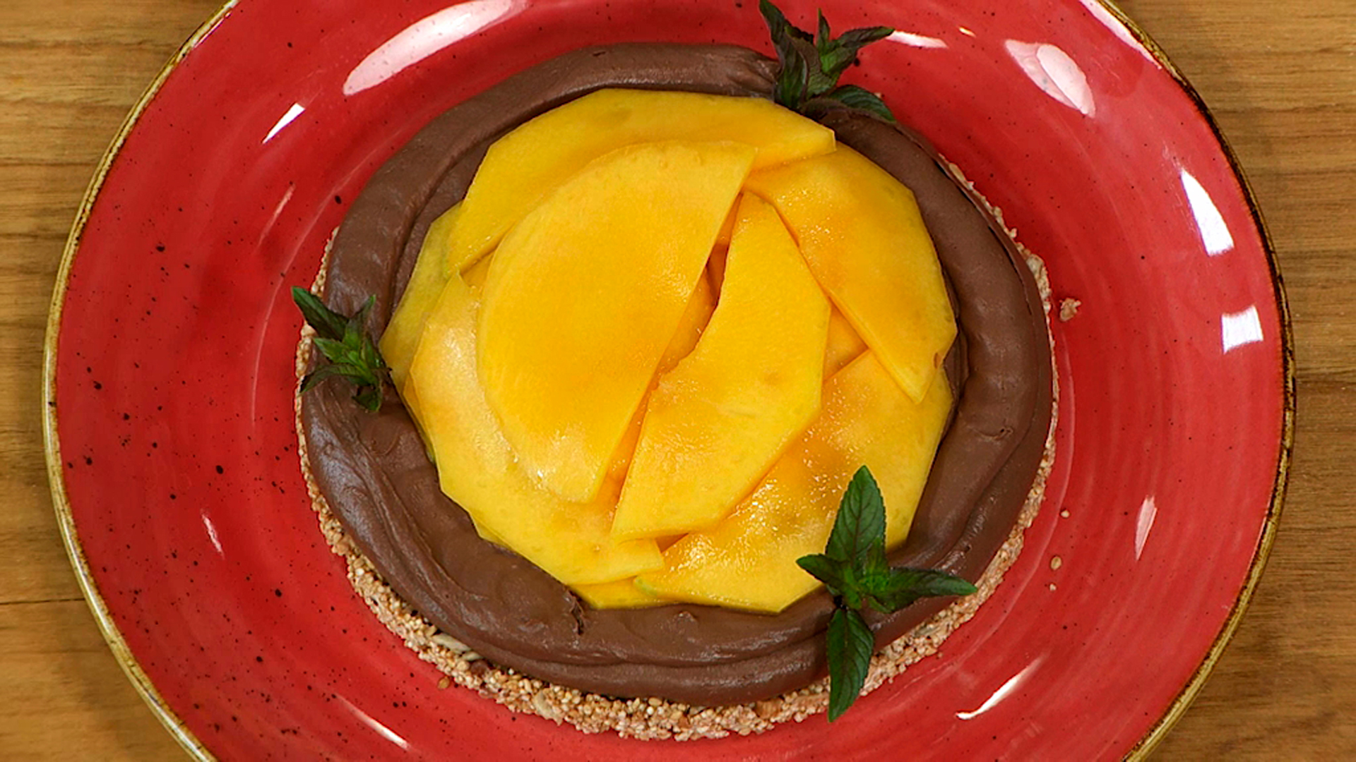 Tarta fina de mango