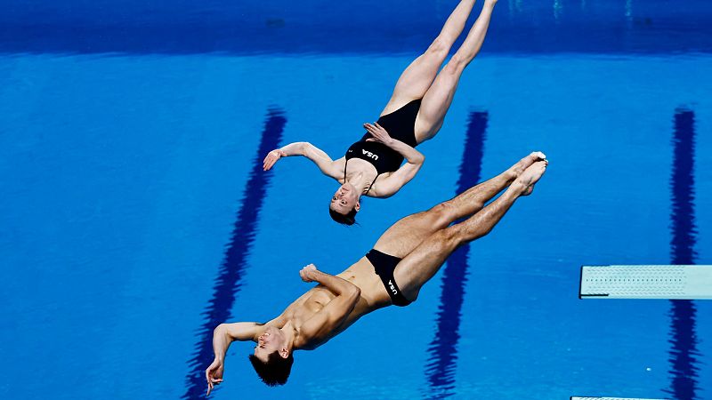 Natación saltos - Campeonato del Mundo. Final 3m sincronizados mixtos