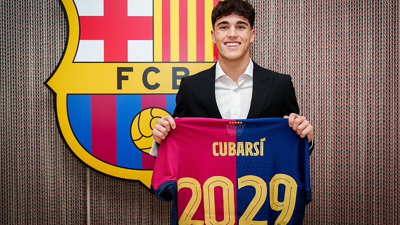 FC Barcelona: Pau Cubarsí, "muy contento" de renovar hasta 2029