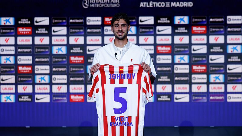 Johnny Cardoso, presentado con el Atlético de Madrid