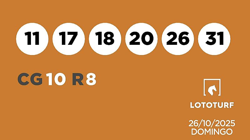 Sorteo de la Lotería Lototurf del 26/10/2025