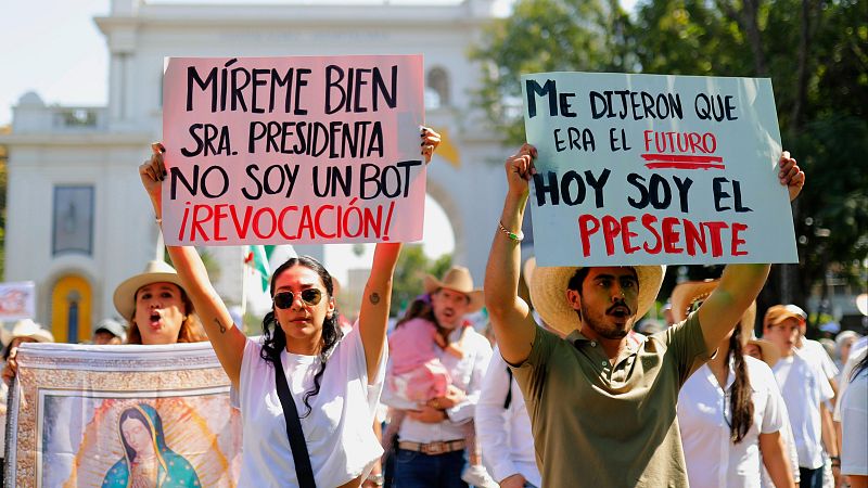 La generación Z marcha contra la presidenta de México