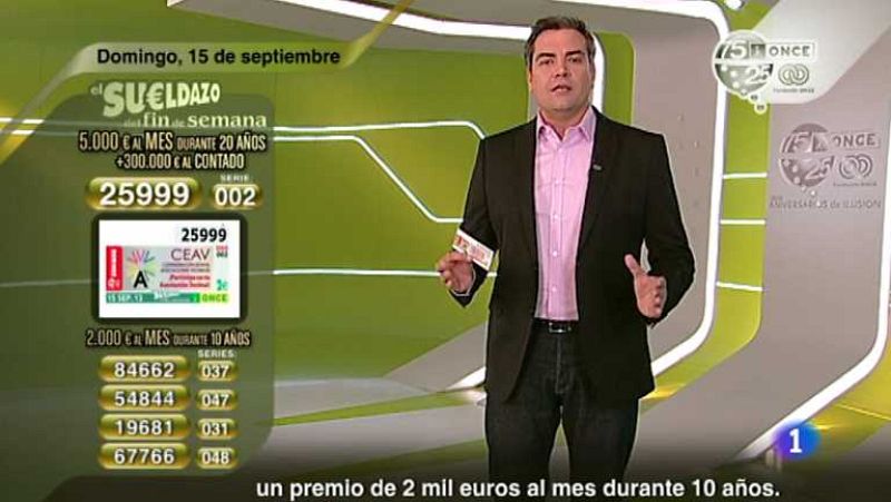Sorteos ONCE: Sorteo ONCE - 15/09/13 | RTVE Play