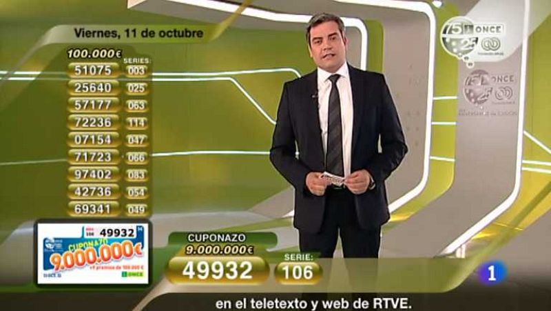 Sorteos ONCE: Sorteo ONCE - 11/10/13 | RTVE Play