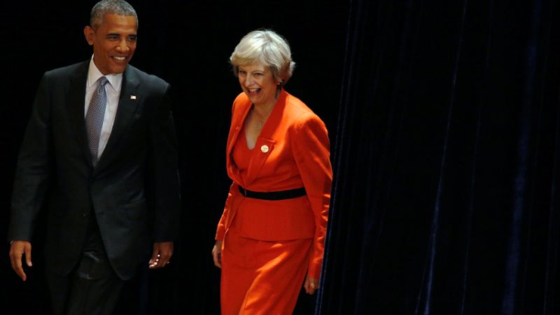 Telediario 1: Theresa May y Obama se reúnen durante el G20 para hablar ...