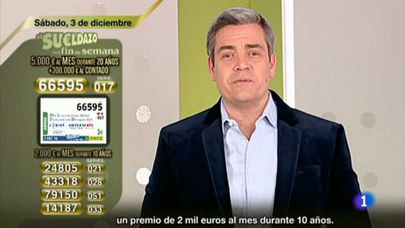 Sorteos ONCE: Sorteo ONCE - 03/12/16 | RTVE Play