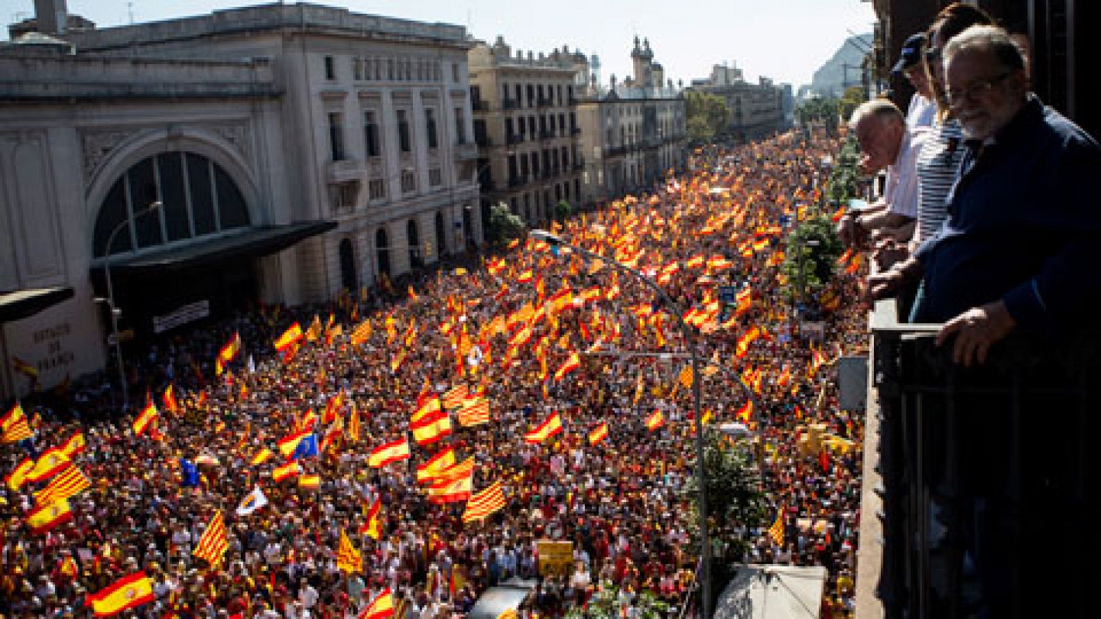 Manifestación En Barcelona Contra La Independencia Rtve Es
