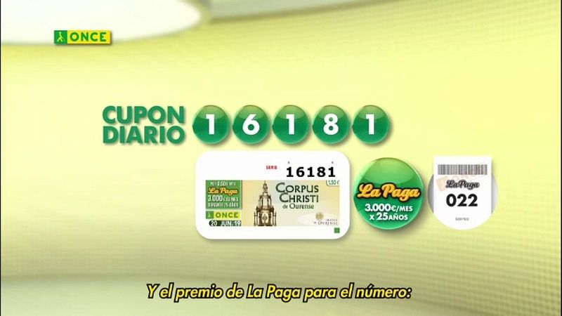 Sorteos ONCE: Sorteo ONCE - 20/06/19 | RTVE Play