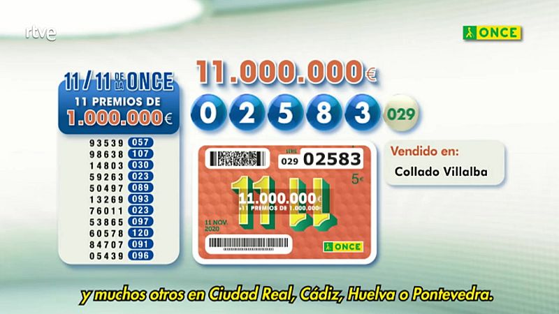 Sorteo ONCE - 11/11/20 - RTVE.es