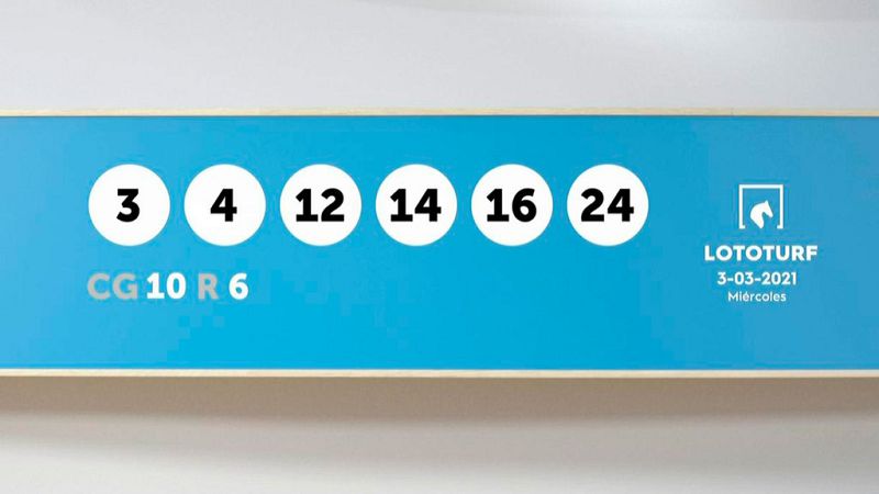 Sorteo de Lotería Lototurf: 03/03/2021