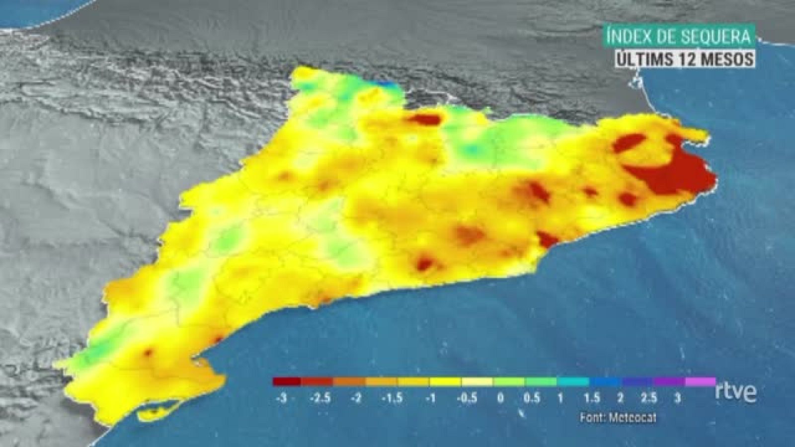 Mapa de l'estat de la sequera a Catalunya