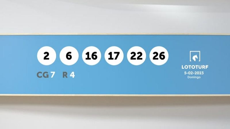 Sorteo de Lotería Lototurf: 05/02/2023