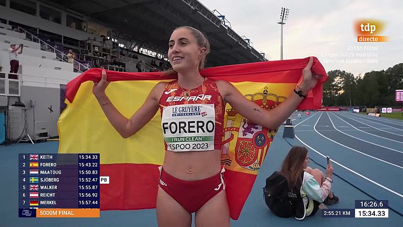 María Forero, plata en los 5000 metros del Europeo sub-23